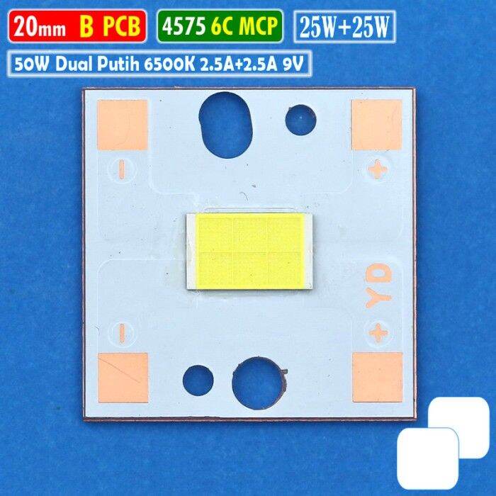 Lampu Led MCP B 4575 20mm 50W 6C Dual Putih Putih LED Projie Dakar RTD ...