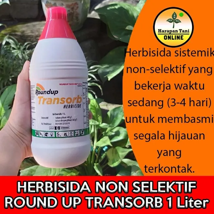 Round Up Transorb 1L | Herbisida Sistemik Non - Selektif | Gulma Daun ...