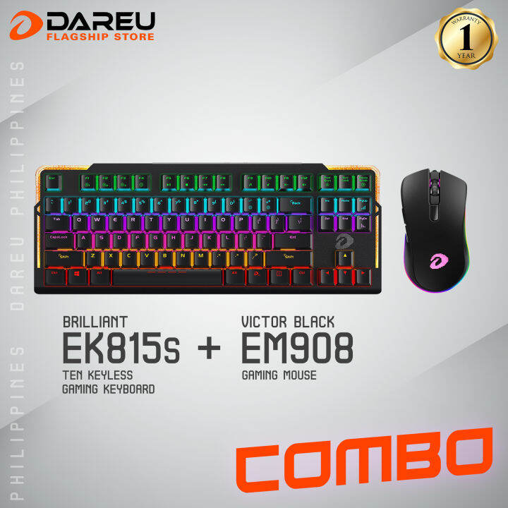 Dareu Ek815s Mechnaical Keyboard TKL & Em908 Gaming Mouse Combo | Lazada PH