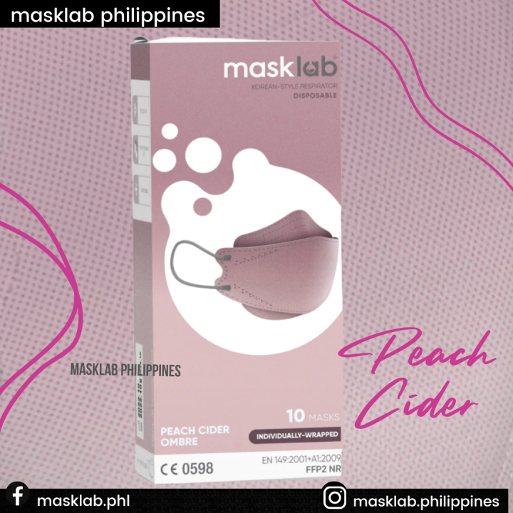 masklab : PEACH CIDER ( ROSE PINK ) : KF94 RESPIRATOR 2.0 ( BOX OF 10 ...