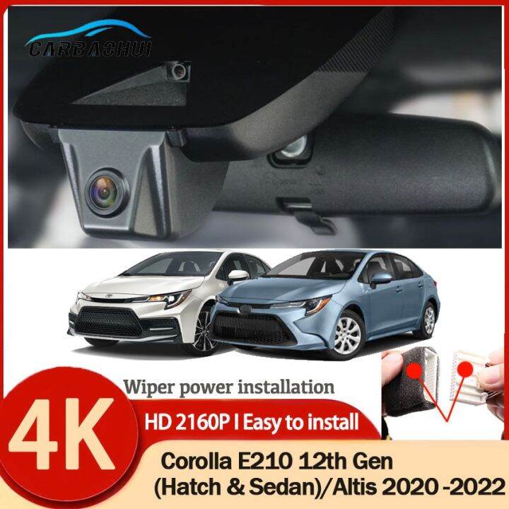 สำหรับ Toyota Corolla E210 12Th Gen (Hatch & ซีดาน) Altis 2020 2021 2022ปลั๊กแอนด์เพลย์รถ DVR ...