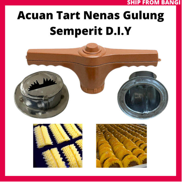 Acuan Tart Nenas DIY Gulung Semperit Klasik Tembaga Stainless Steel ...