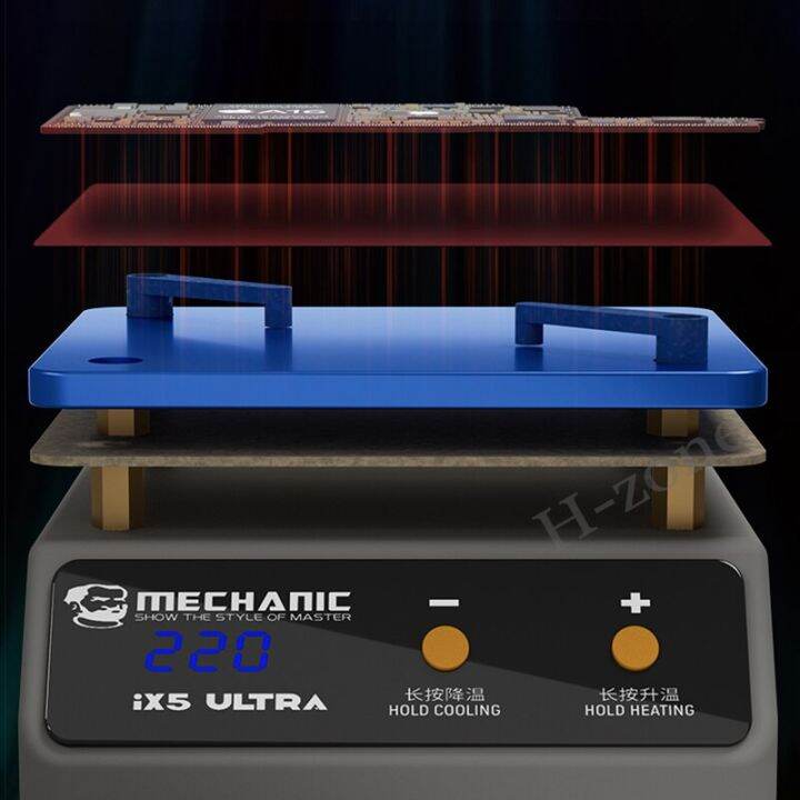 Heating Platform MECHANIC IX5 Ultra Universal Preheating Platform for Mobile Phone Motherboard ...