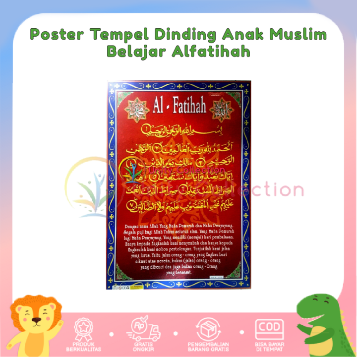 Poster Tempel Dinding Anak Muslim Belajar Alfatihah | Lazada Indonesia