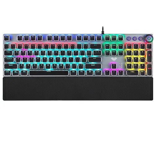 AULA Punk keycap Mechanical Gaming Keyboard 104-Key Gaming Keyboard ...