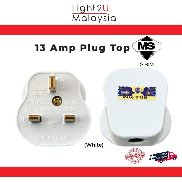 [SIRIM APPROVE] WH 13A 3 Pin Plug Top (20Pcs) | Lazada