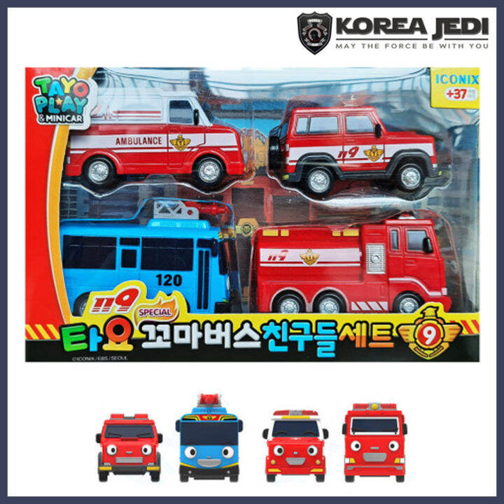 Little Bus Tayo - Special Friends No.9 Mini Size Bus 4 Pcs Fire ...