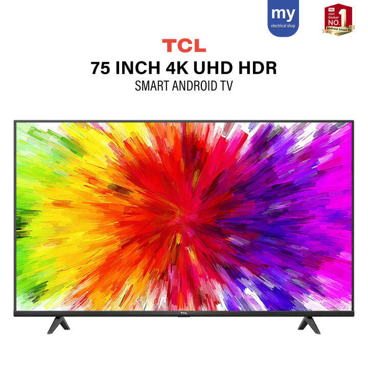 TCL 75 Inch 4K UHD HDR Android TV 75P615 DVB-T2 Netflix Youtube Smart ...