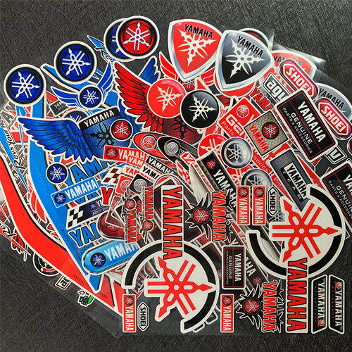 A Set of Yamaha Reflective and 3D Gel Motorcycle Stickers Logo Decals ...