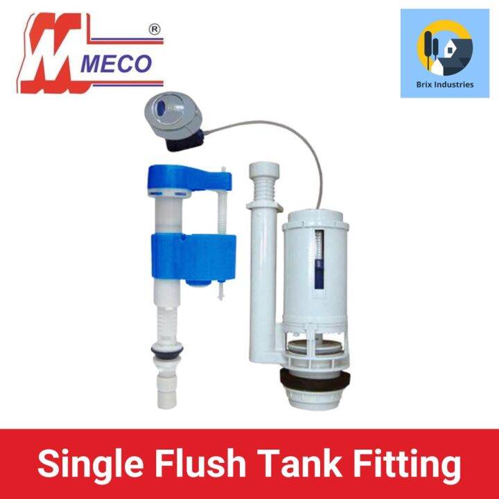 ♒Meco Dual Flush Complete Tank Fitting Set Push Button Type S105 Brix ...
