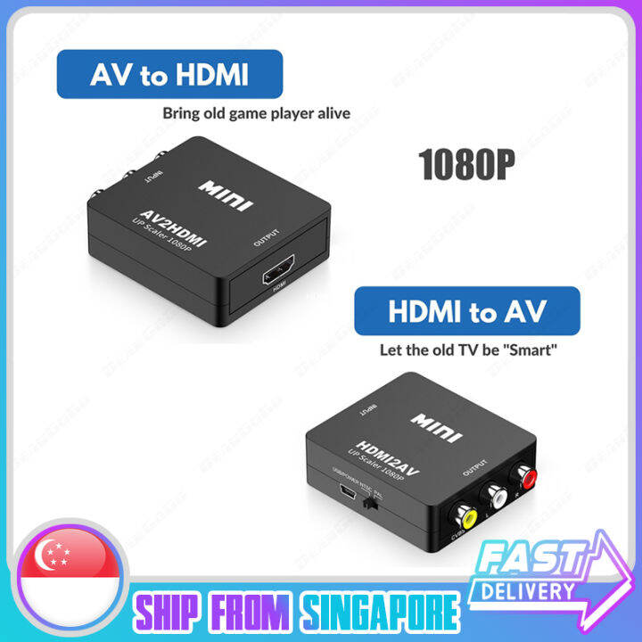 HDMI to AV to HDMI / RCA CVBS adapter 1080P video converter Audio ...