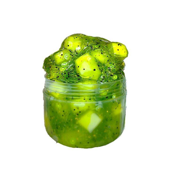 KIWI CHEWY JELLY CUBES SLIME - SCENTED - slimebykaklyn | Lazada.co.th