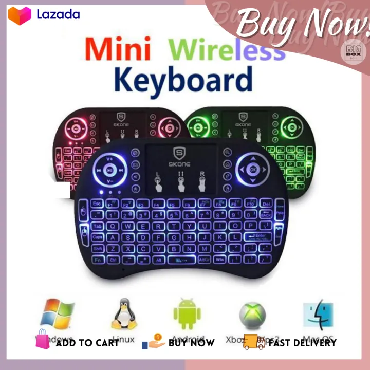 Wireless Mini Keyboard 2 4ghz 3 Color Backlight Keyboard With Touchpad