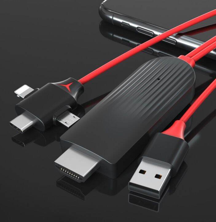 USB Type C IOS HDMI Cable Mirror Display Adapter Link for IPhone 11 Pro ...