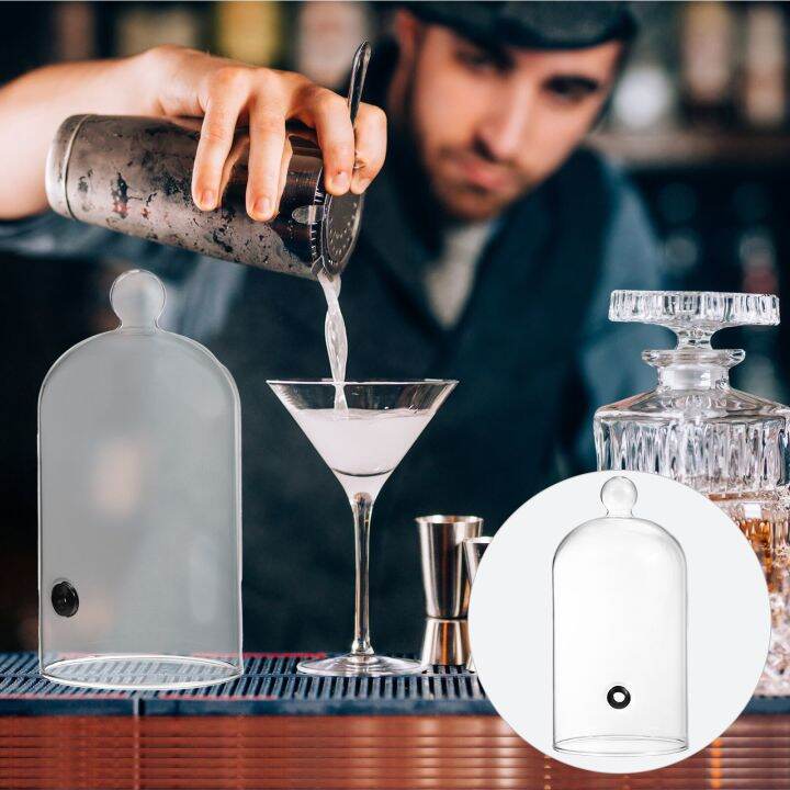 Cover Glass Dome Dessert Cloche Cakeinfuser Display Dishes Clear Stand ...