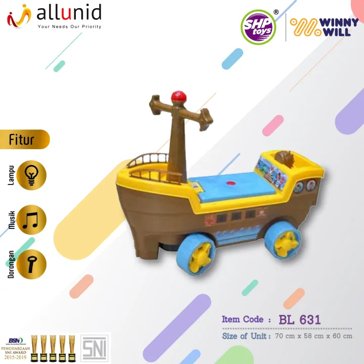 Mainan Anak Mobil Dorong Character Ship Kapal SHP BL 631 | Lazada Indonesia