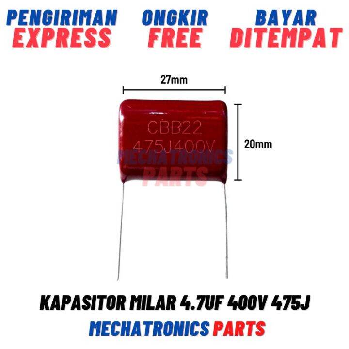 Kapasitor Milar 4.7uF 400V 475J | Lazada Indonesia