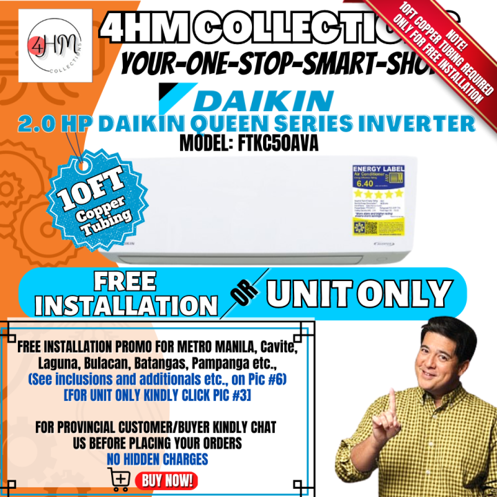 4HMC DAIKIN 2.0HP R32 D-SMART QUEEN SERIES SPLIT TYPE INVERTER AIRCON ...