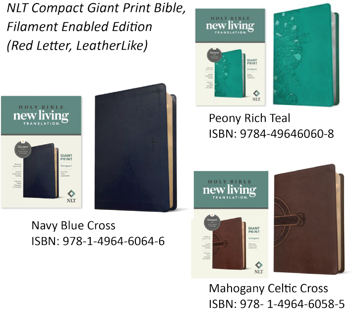NLT Compact Giant Print Bible, Filament Enabled Edition (Red Letter ...