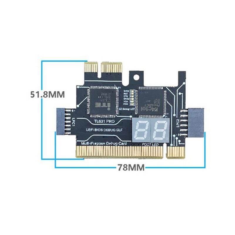TL631 PRO Universal Laptop PCI Diagnose Card PC PCI-E Mini LPC Motherboard Diagnostic Analyzer ...