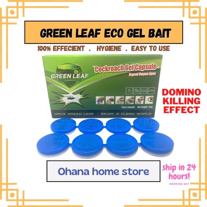 Green Leaf Cockroach gel bait capsule/ Kapsul Umpan Lipas berkesan (4.5g) | Lazada