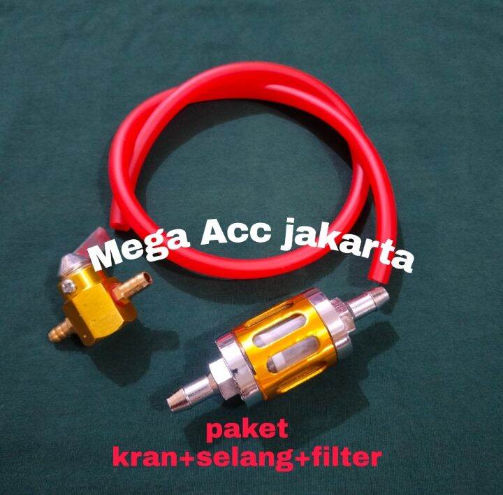 PAKET SARINGAN BENSIN-KRAN BENSIN-SELANG BENSIN UNIVERSAL SEMUA MOTOR-GOLD | Lazada Indonesia