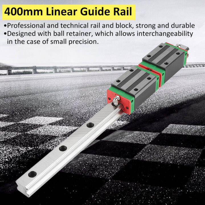 Linear Guide Rail HGR20 Router CNC, kereta geser 400mm dengan 2 buah Rail Block | Lazada Indonesia