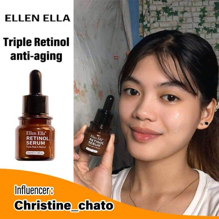 ELLEN ELLA FDA Triple Retinol Face Serum 35ml Firming Collagen Anti ...