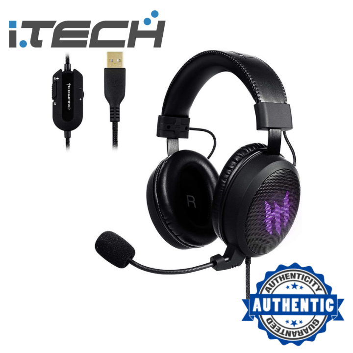 Tecware Q5 HD 7.1 Surround + Wide Band Mic RGB Premium Gaming Headset ...