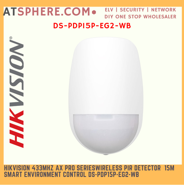 Hikvision Wireless AX PRO Wireless Alarm PIR Motion Detector 30KG Pet ...