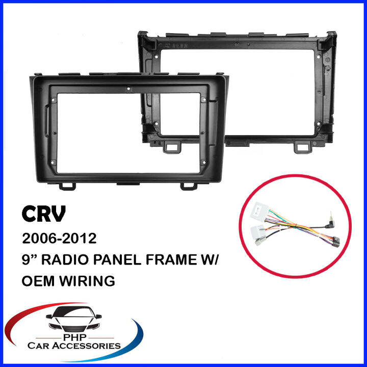 9 Inch Car Fascia for Crv 2006-2012 Head Unit Fascia Radio Frame Panel ...