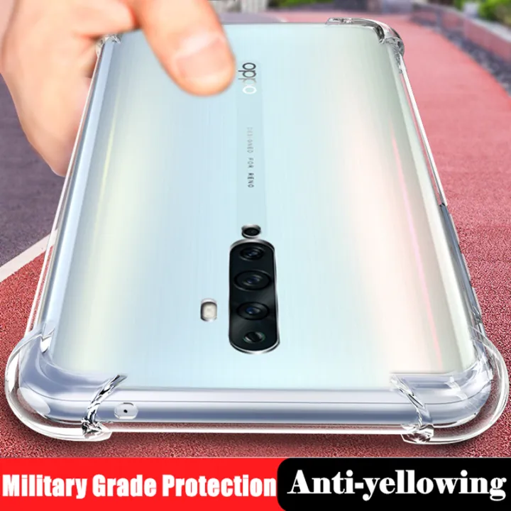 【เกรดทหารป้องกัน】สำหรับ OPPO Reno2 F CPH1989เคสซิลิโคนอ่อนนุ่มที่มีความ ...