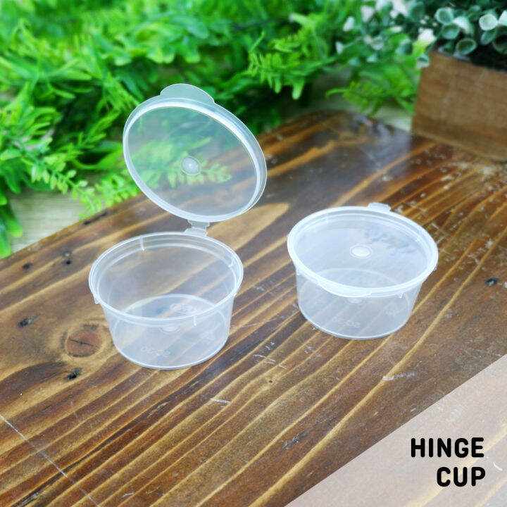 [100 pcs.] Hinged Sauce Cup Microwavable 30ml | Lazada PH