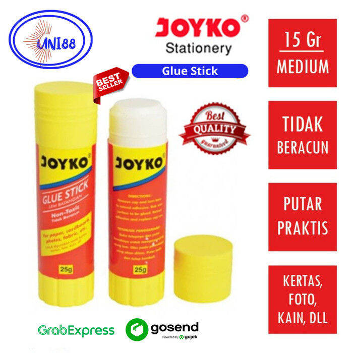 Lem Stick Joyko Glue Sticks Lem Kertas Bening Non Tonic Serbaguna Lem ...