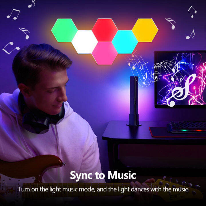 Hexagon Lights Gaming - 3/6 Pack RGB Led Hex Light Panels Hexagon Smart ...