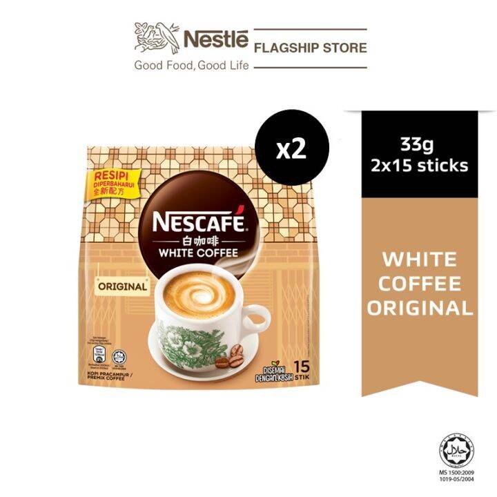 NESCAFE White Coffee Original 15 Sticks (33g) Bundle of 2 | Lazada