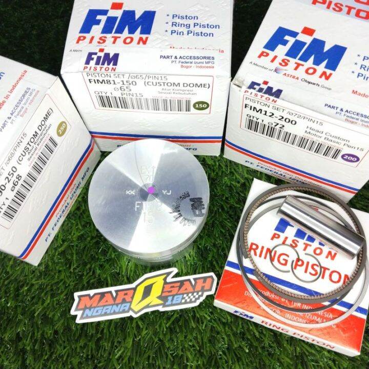 piston Fim 90 costum dome diameter 65 65,5 66.5, 67, 67.5, 68 pen 15 ...