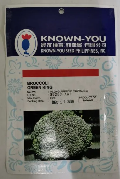 KNOWN YOU GREEN KING BROCCOLI SEEDS (10 GRAMS PACK) | Lazada PH