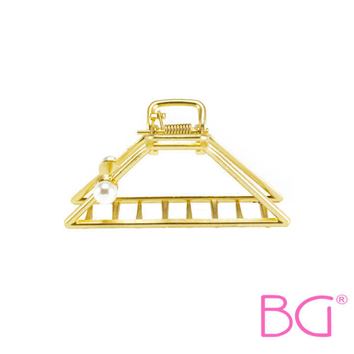 BROADWAY GEMS Hair Clamp Metal Gold Triangle Shape with Pearl | Lazada PH