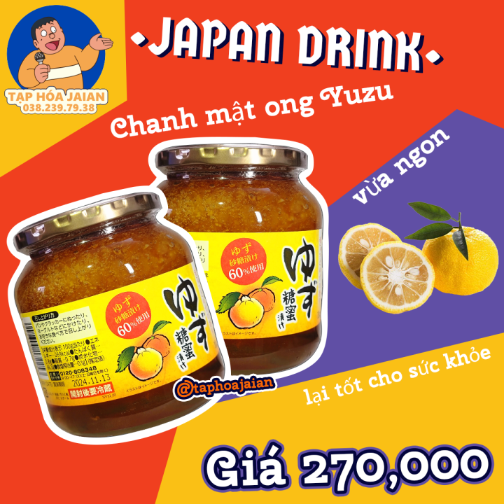 [Mẫu Mới] Mứt Chanh Mật Ong Hương Trái Cây Yuzu 1kg - Hàng Nội Địa Nhật 100% | Lazada.vn