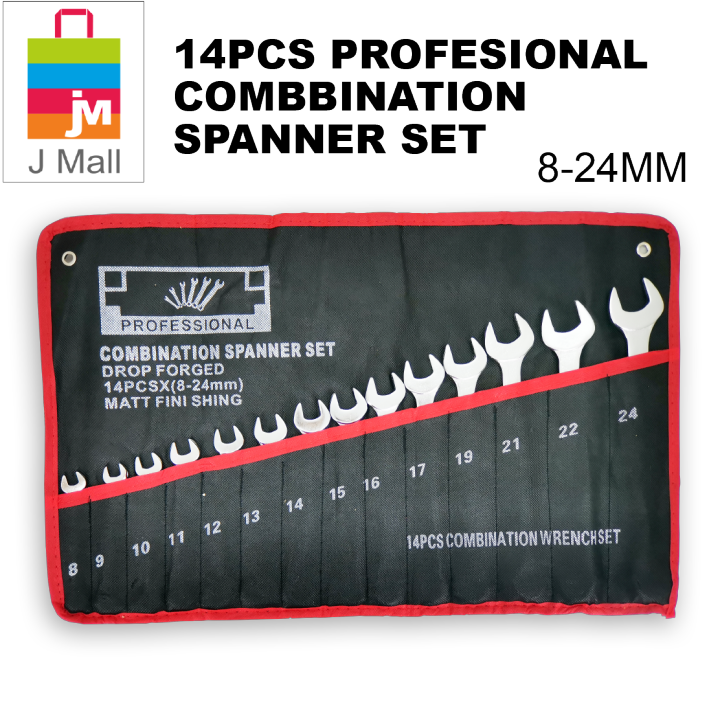 J MALL 8-24MM PROFESSIONAL COMBINATION SPANNER Heavy Duty Car Motor ...