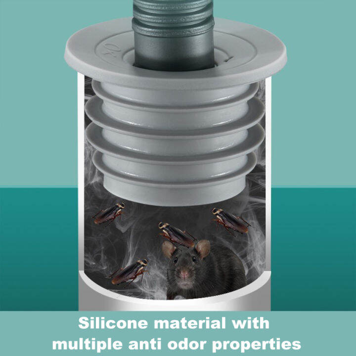 Sewer Deodorant Cover Silicone Washing Machine Drain Pipe Connector ...