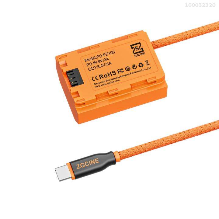 ZGCINE PD-FZ100 Type-C to NP-FZ100 Dummy Battery with Braided Wire DC ...