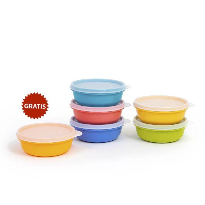 Tupperware Junior Modular Bowl (5) with gift Toples Mini | Lazada Indonesia