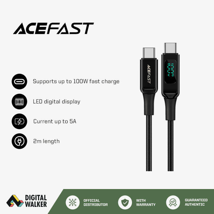 [Digital Walker] Acefast Acewire Pro C6-03 USB-C to USB-C 100W Cable 2M ...