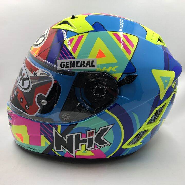 Helm NHK Terminator Motif Pigment Blue Fluorecent Biru Flo Stabilo ...