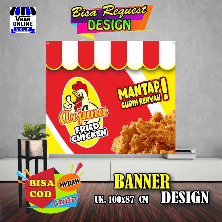 Spanduk Banner Jualan Fried Chicken, Ayam Crispy, Ayam Goreng, Murah ...