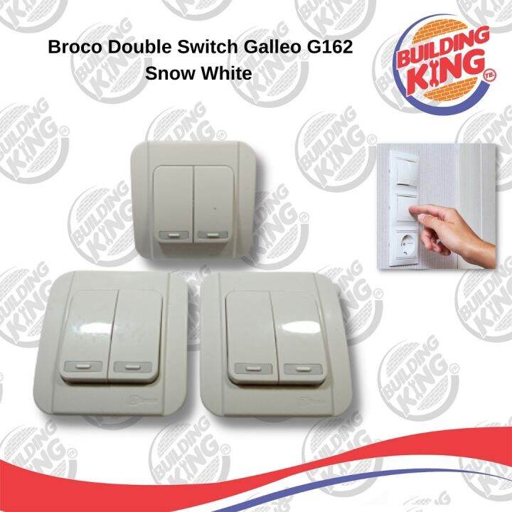 Broco Galleo G162 Saklar Sakelar Engkel Double Switch 1 Gang 1 Way IB ...