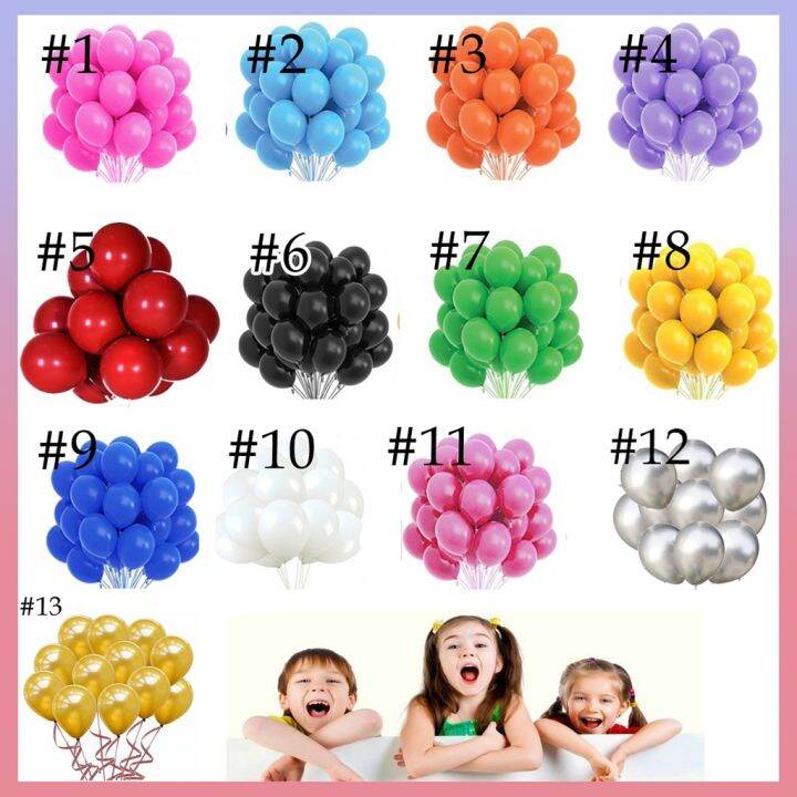 【COD】 50pc 10 inch metallic latex balloons Birthday decor Party ...