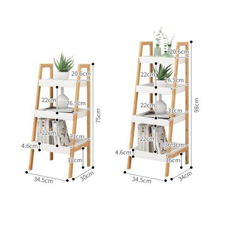 4 tier bamboo rack Multipurpose Wooden Shelf Home Kitchen Bar Living ...
